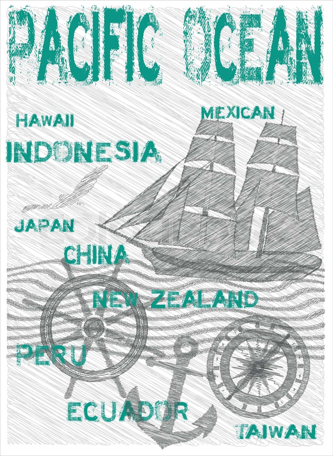 pacific ocean | Stock vector | Colourbox