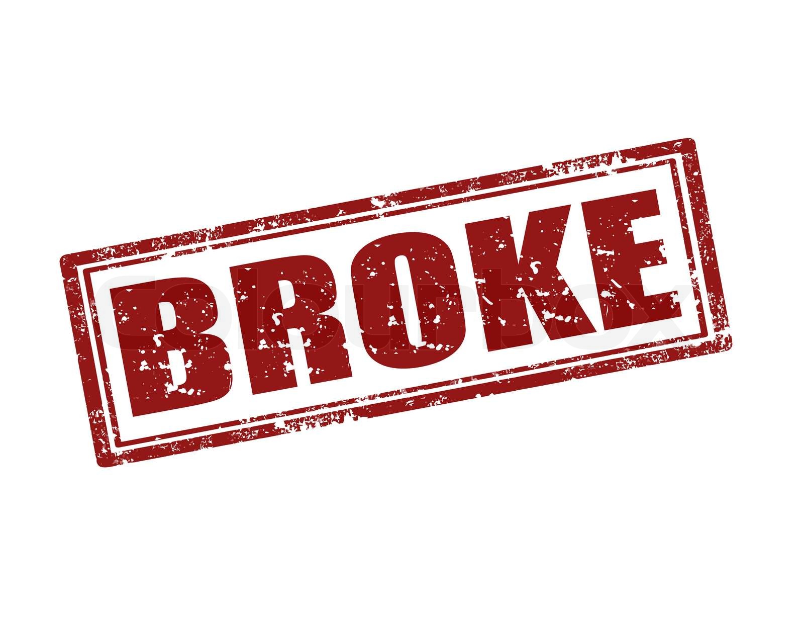 Broke-stamp | Stock vector | Colourbox