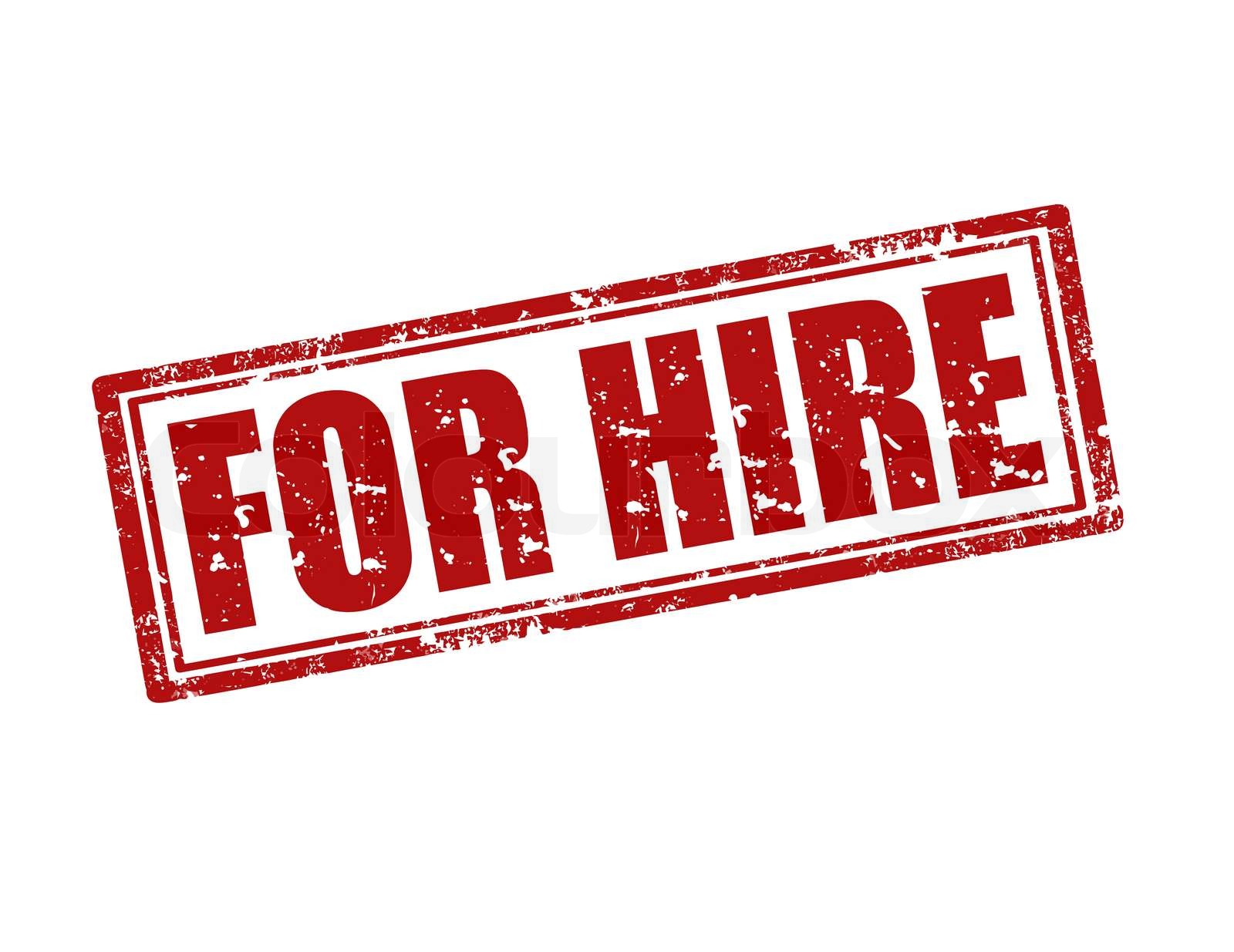 For Hire-stamp | Stock vector | Colourbox