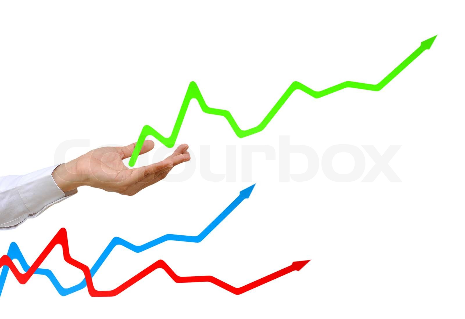 kvinder hånd-og business graf | Stock foto | Colourbox