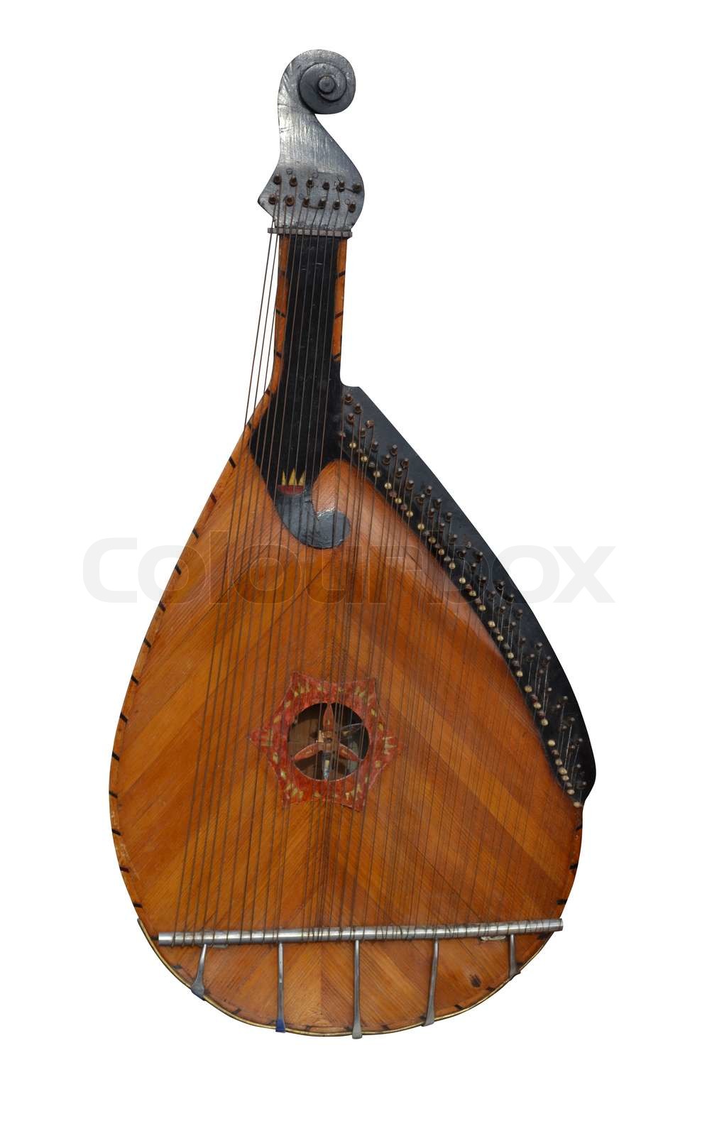 Musikinstrument Bandoura Koboz isoliert auf weißem Hintergrund | Stock ...