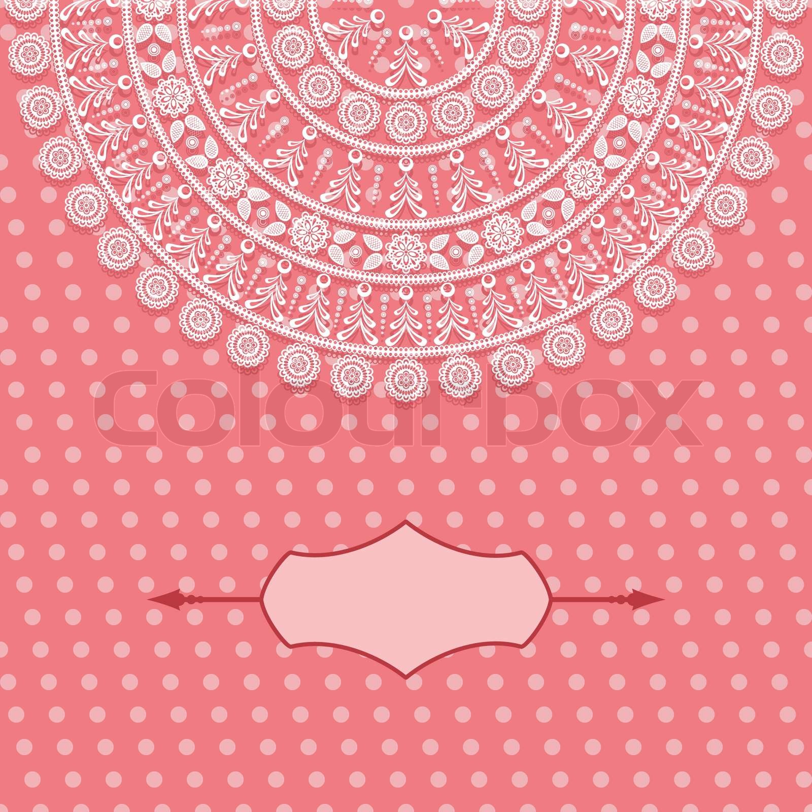 Vintage card design with floral pattern | Stock vector | Colourbox