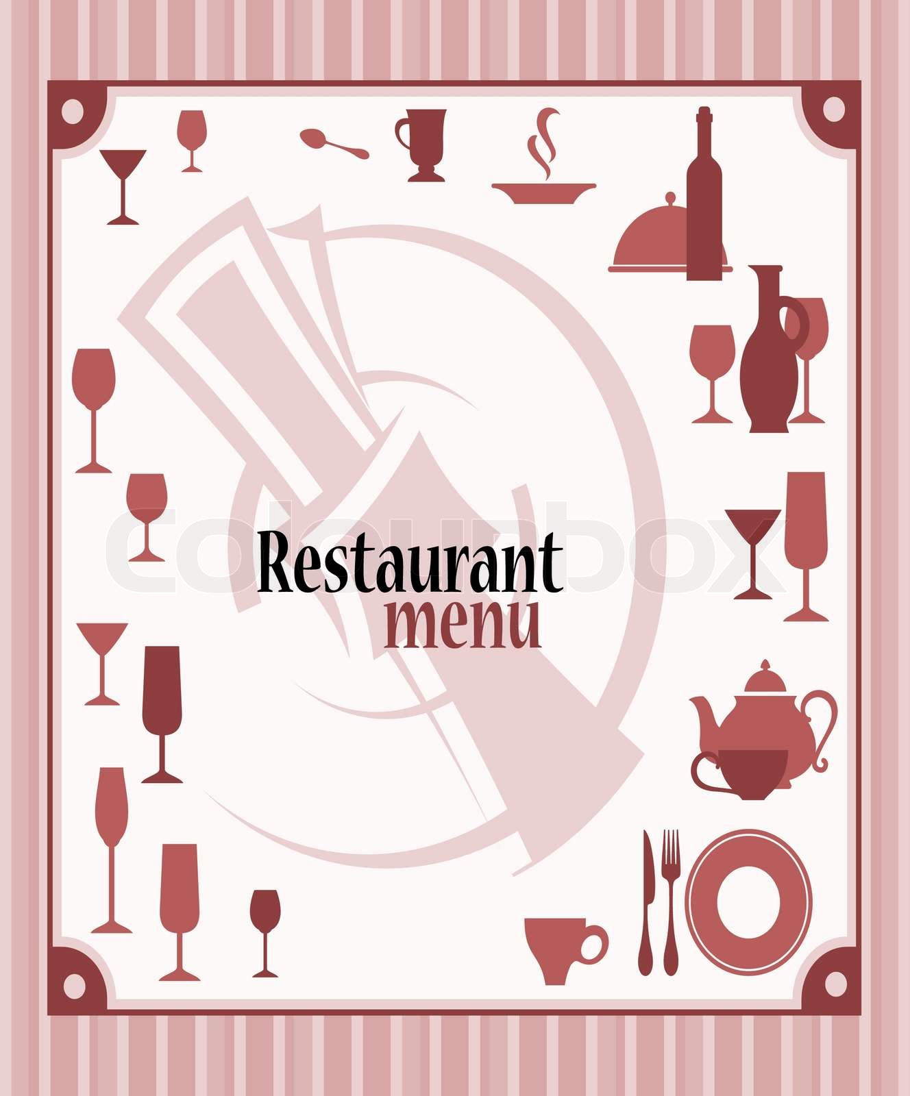 Restaurant menu baggrund | Stock vektor | Colourbox