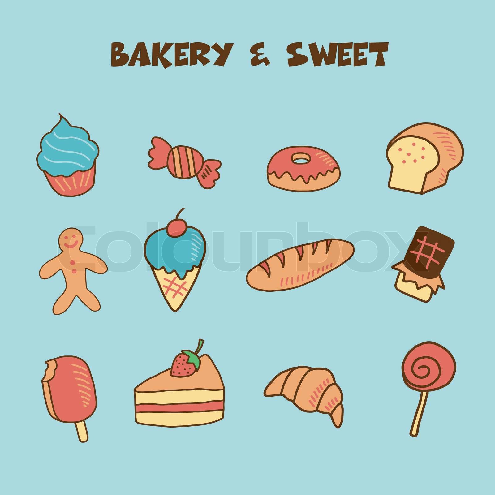 bakery and sweet icon | Stock vector | Colourbox