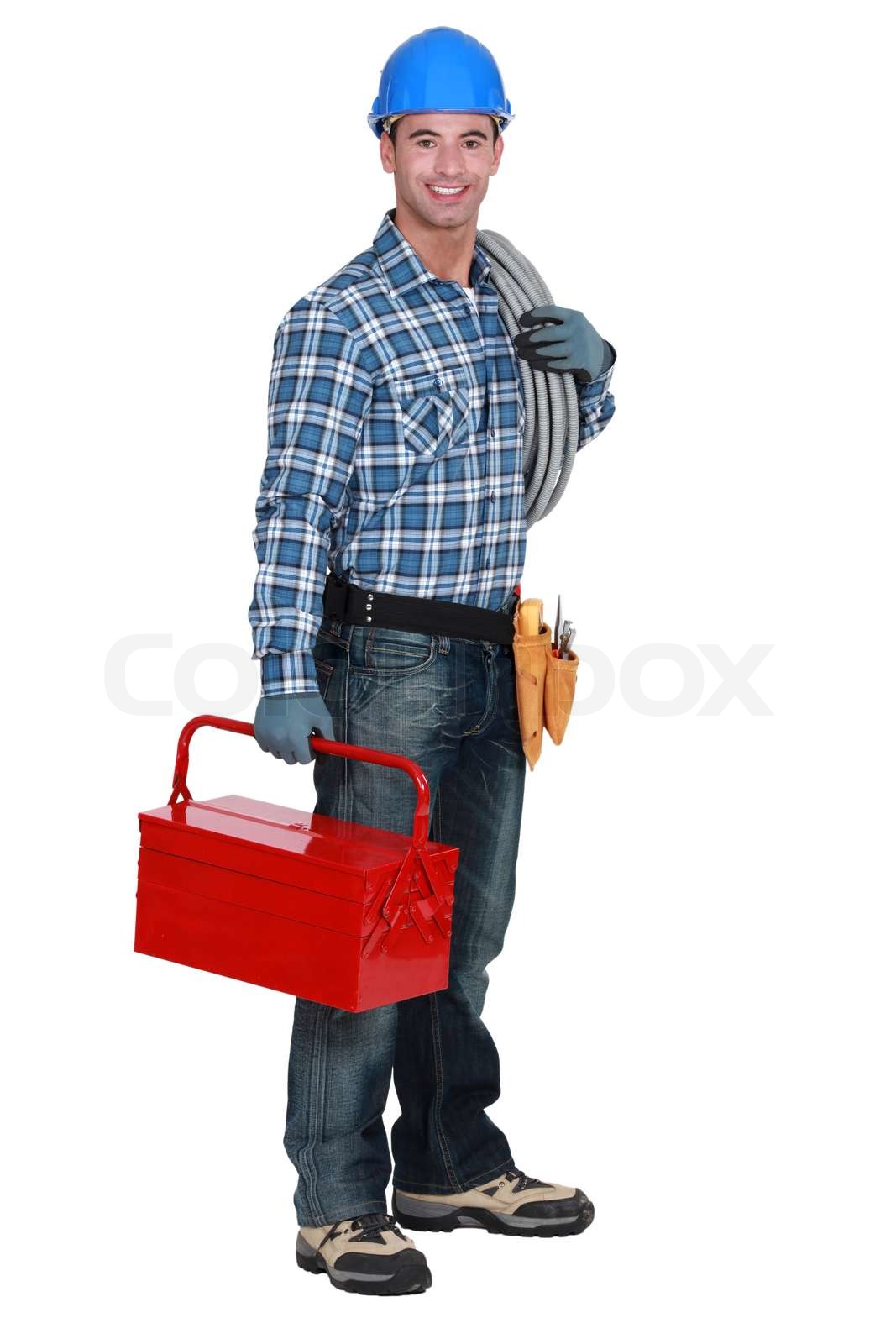 Handwerker posiert | Stock Bild | Colourbox