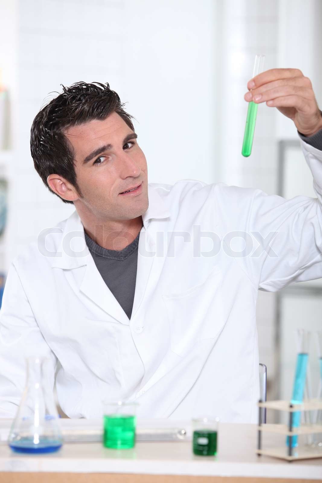 Man in lab | Stock image | Colourbox