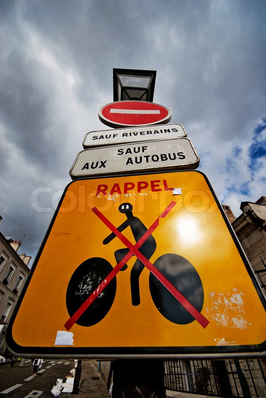 Paris traffic signs | Stock image | Colourbox