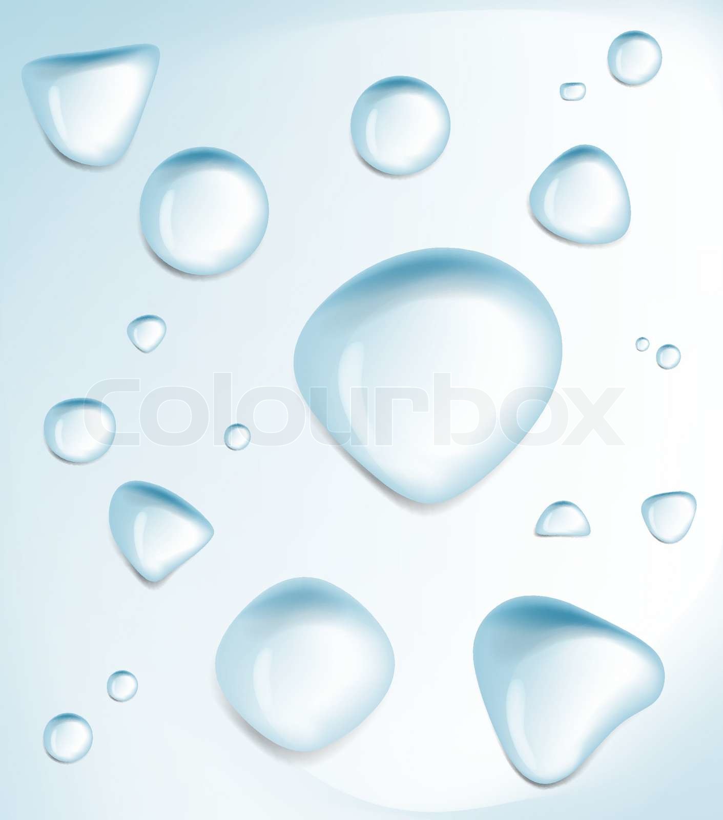 Wassertropfen Realistische Vektor-Illustration | Stock-Vektor | Colourbox