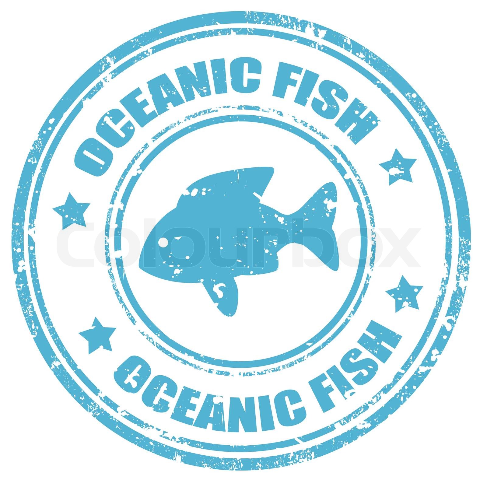 Oceanic Fish-stamp | Stock vector | Colourbox