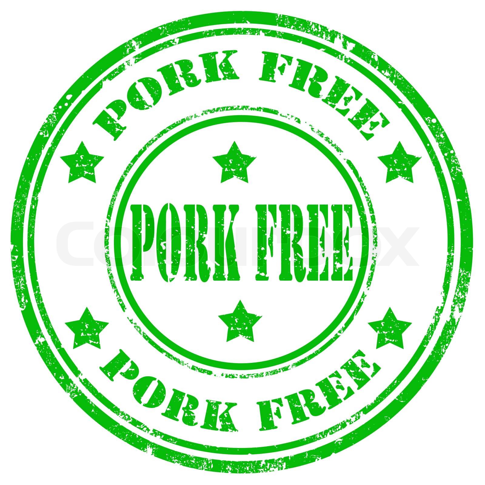 Pork Free-stamp | Stock vector | Colourbox