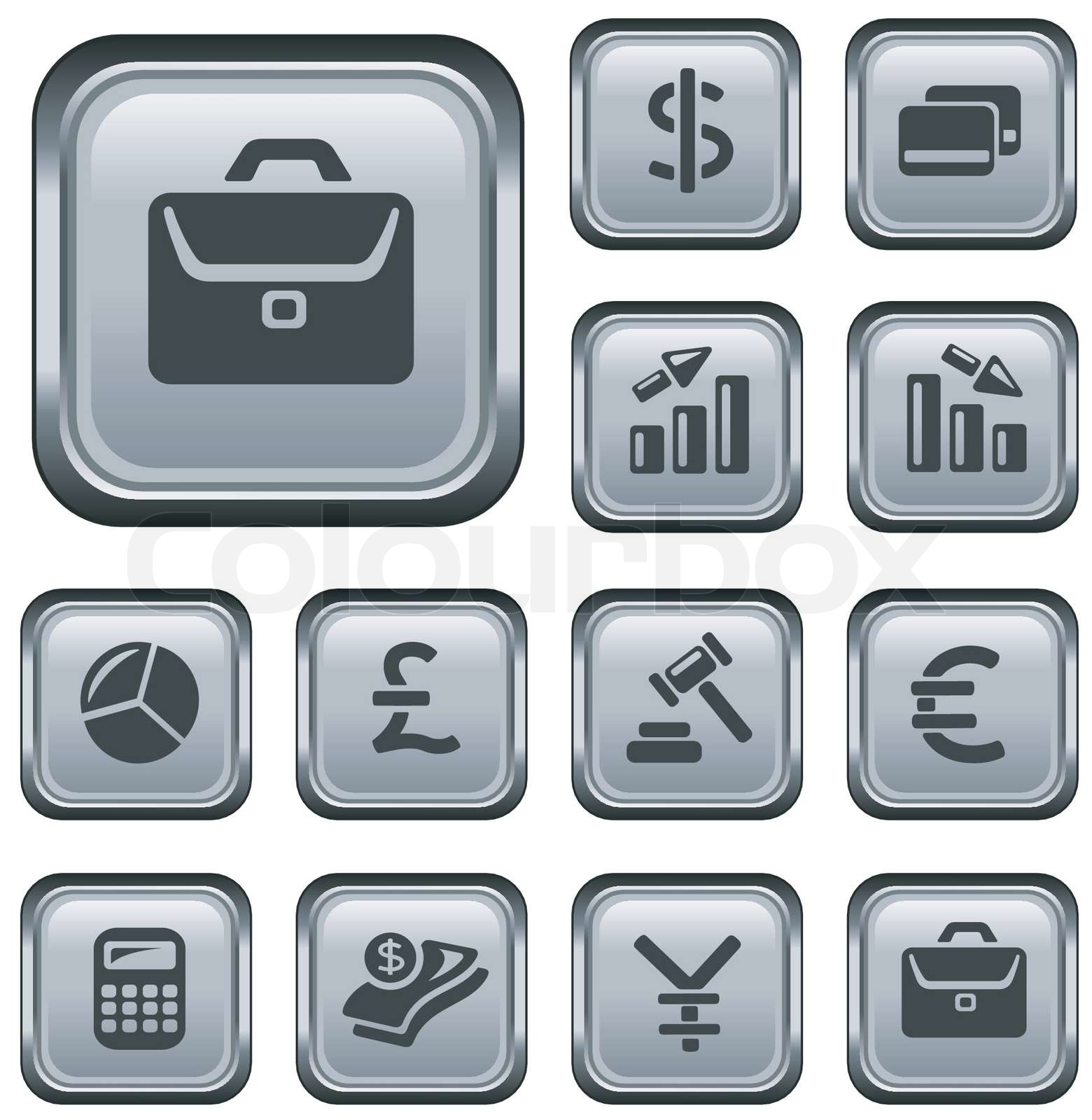 Finance buttons | Stock vector | Colourbox