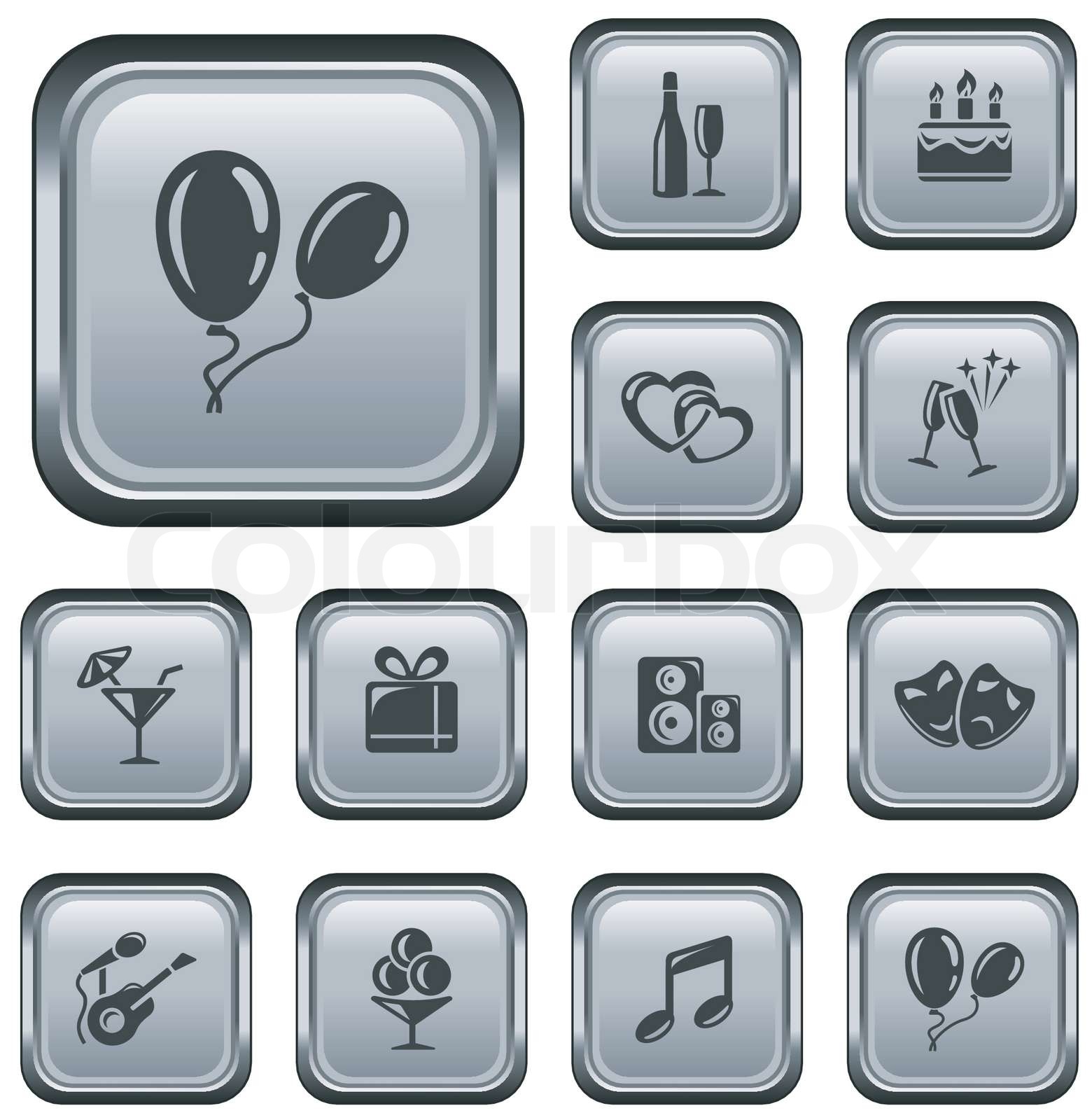 Party buttons | Stock vector | Colourbox