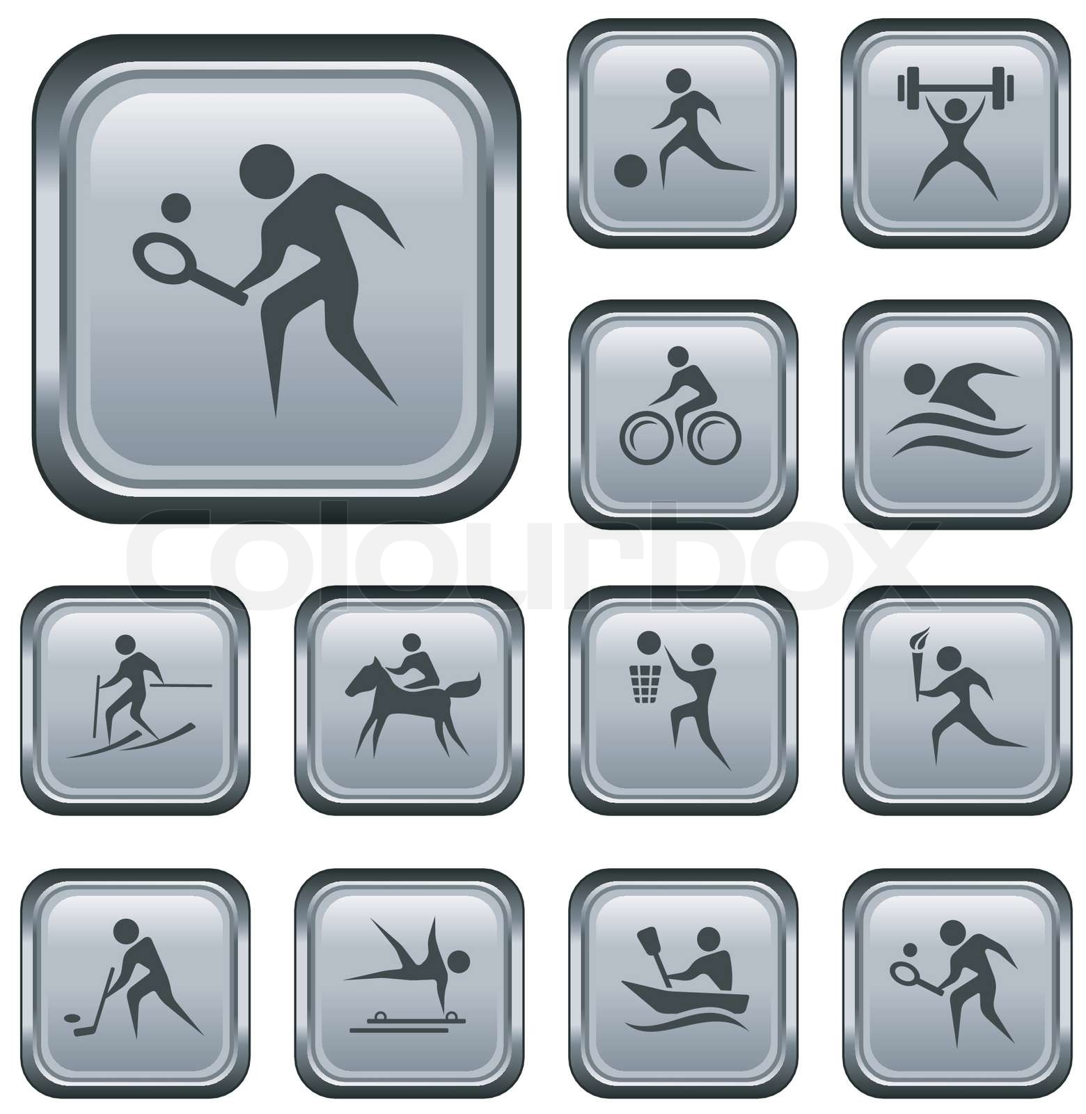Sport buttons | Stock vector | Colourbox