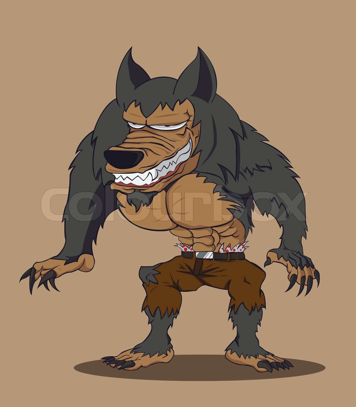 Cartoon werewolf. Vector illustration | Stock vector | Colourbox