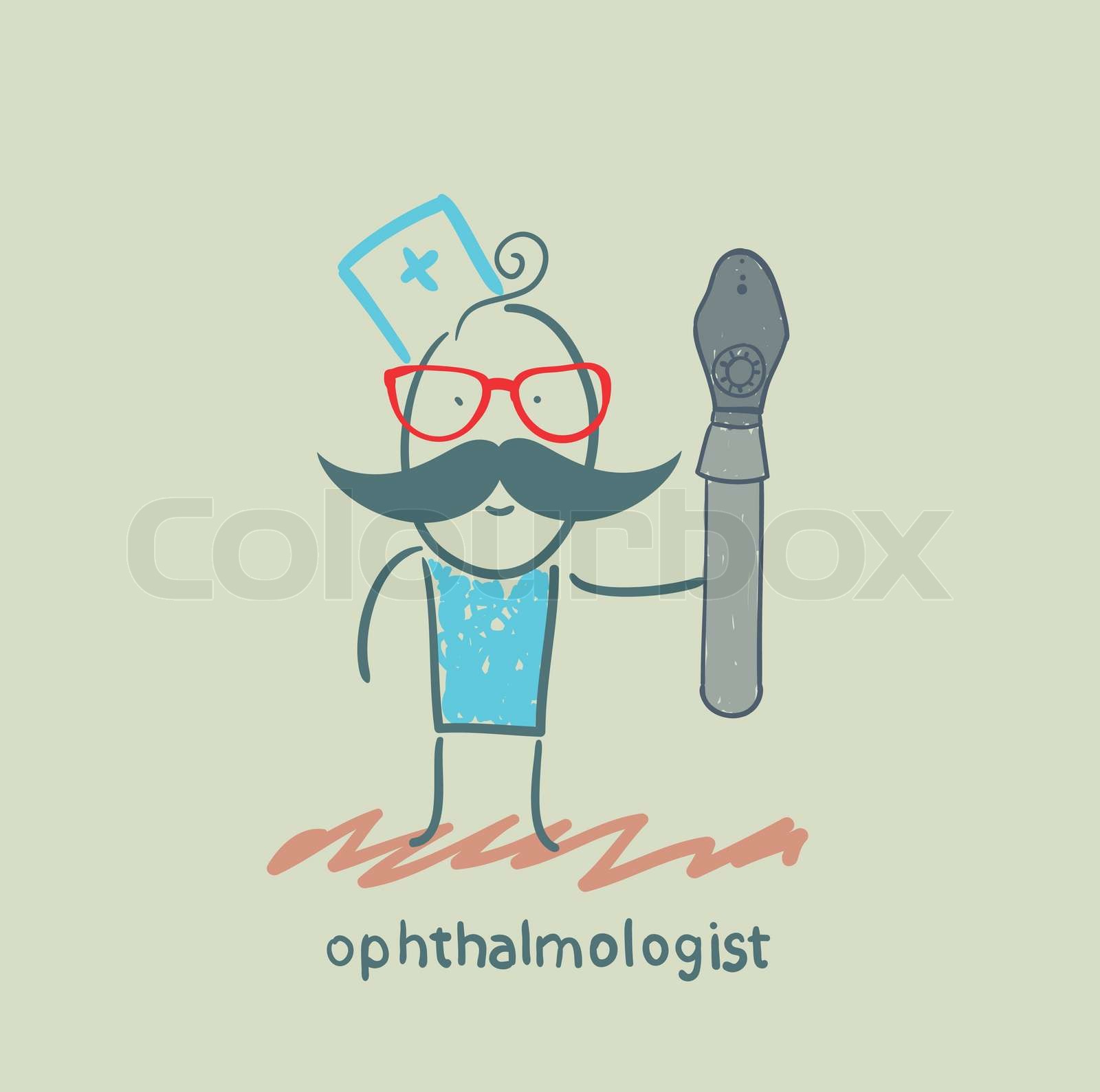Ophthalmologist With A Device For Eye Tests Stock Vector Colourbox ophthalmologist-with-a-device-for-eye-tests-stock-vector-colourbox