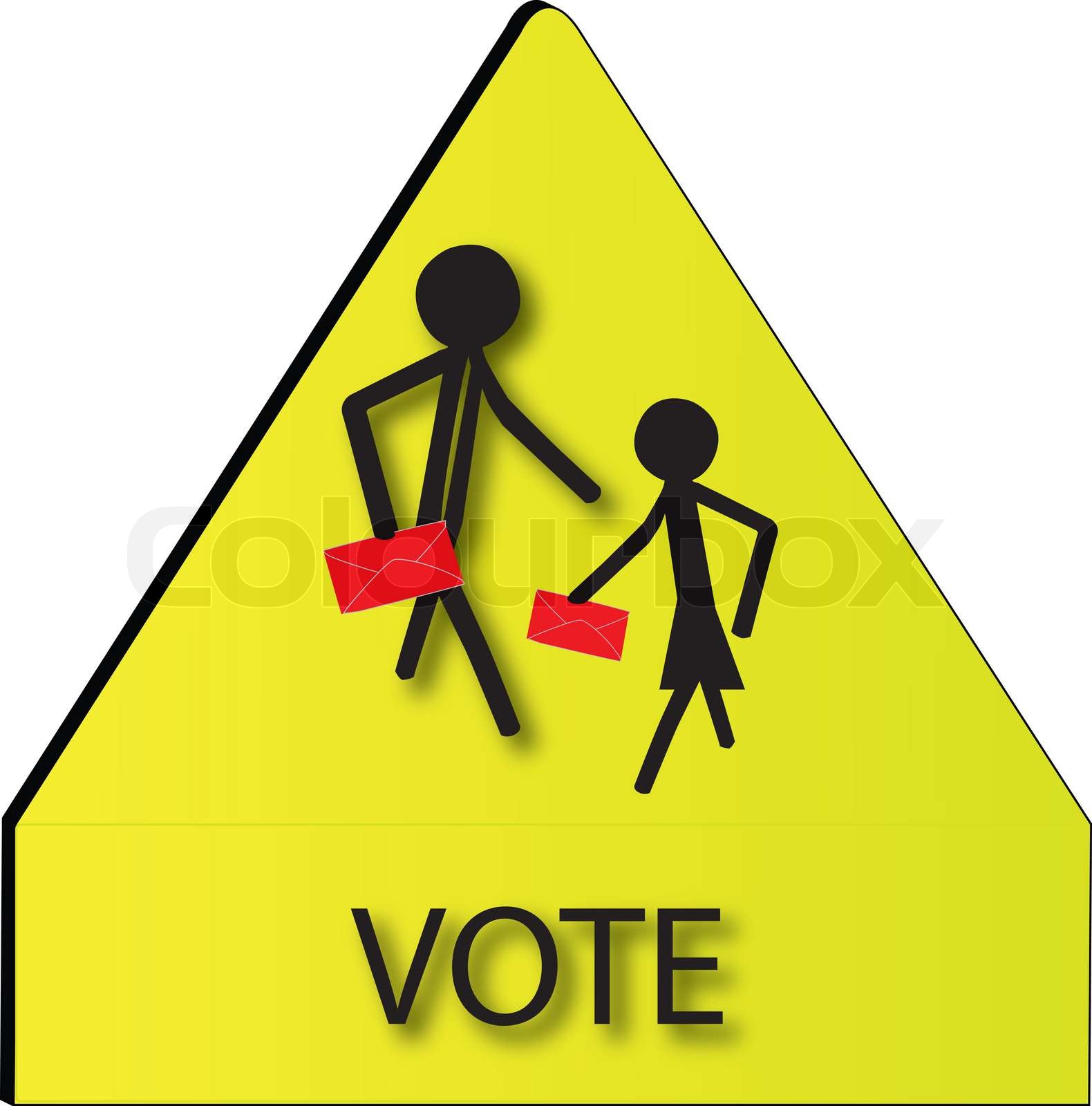 people voting sign | Stock image | Colourbox
