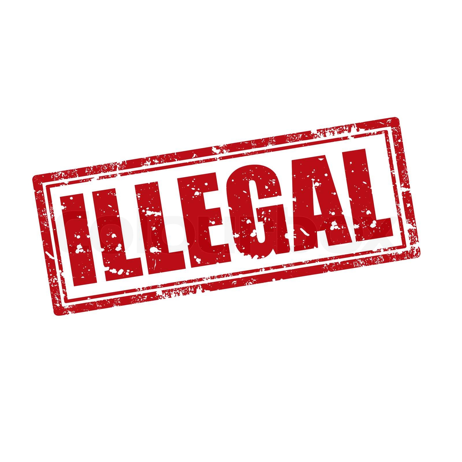 Illegal-stamp | Stock vector | Colourbox
