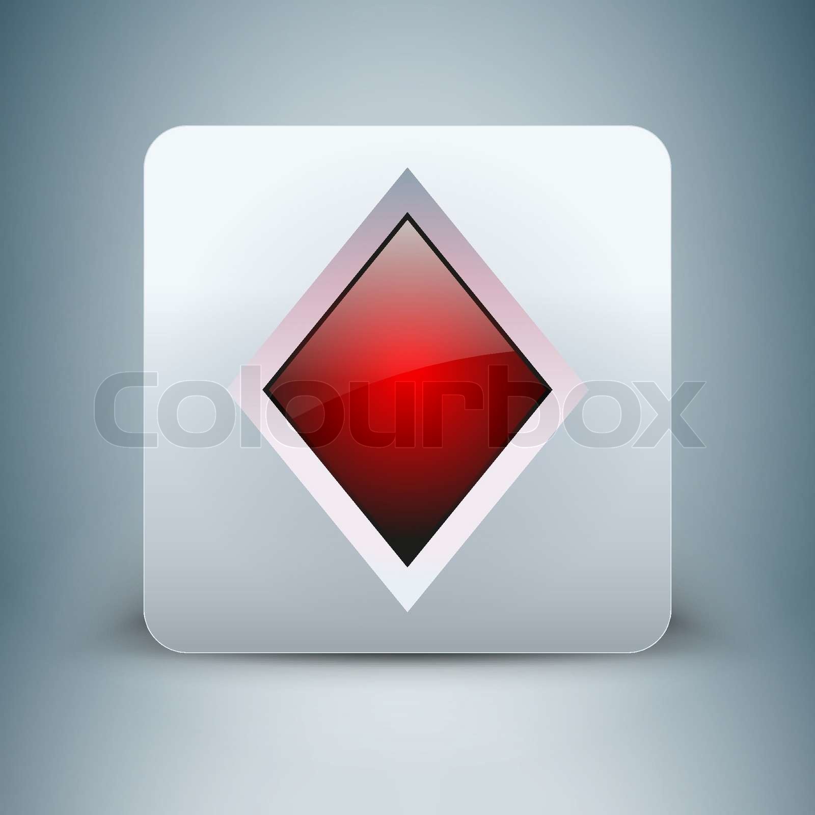 Kristall-Symbol Karo Karte Anzüge | Stock-Vektor | Colourbox