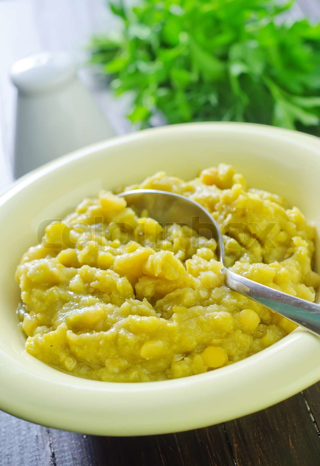 mashed mung beans | Stock image | Colourbox