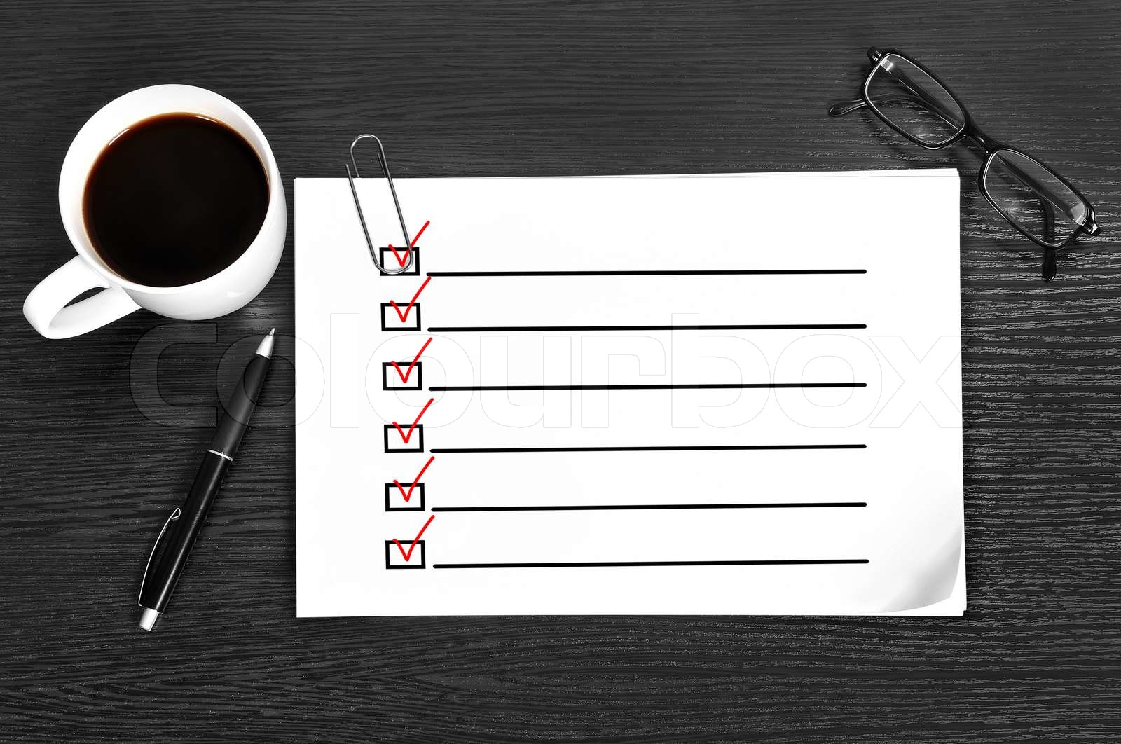 paper with check box | Stock image | Colourbox