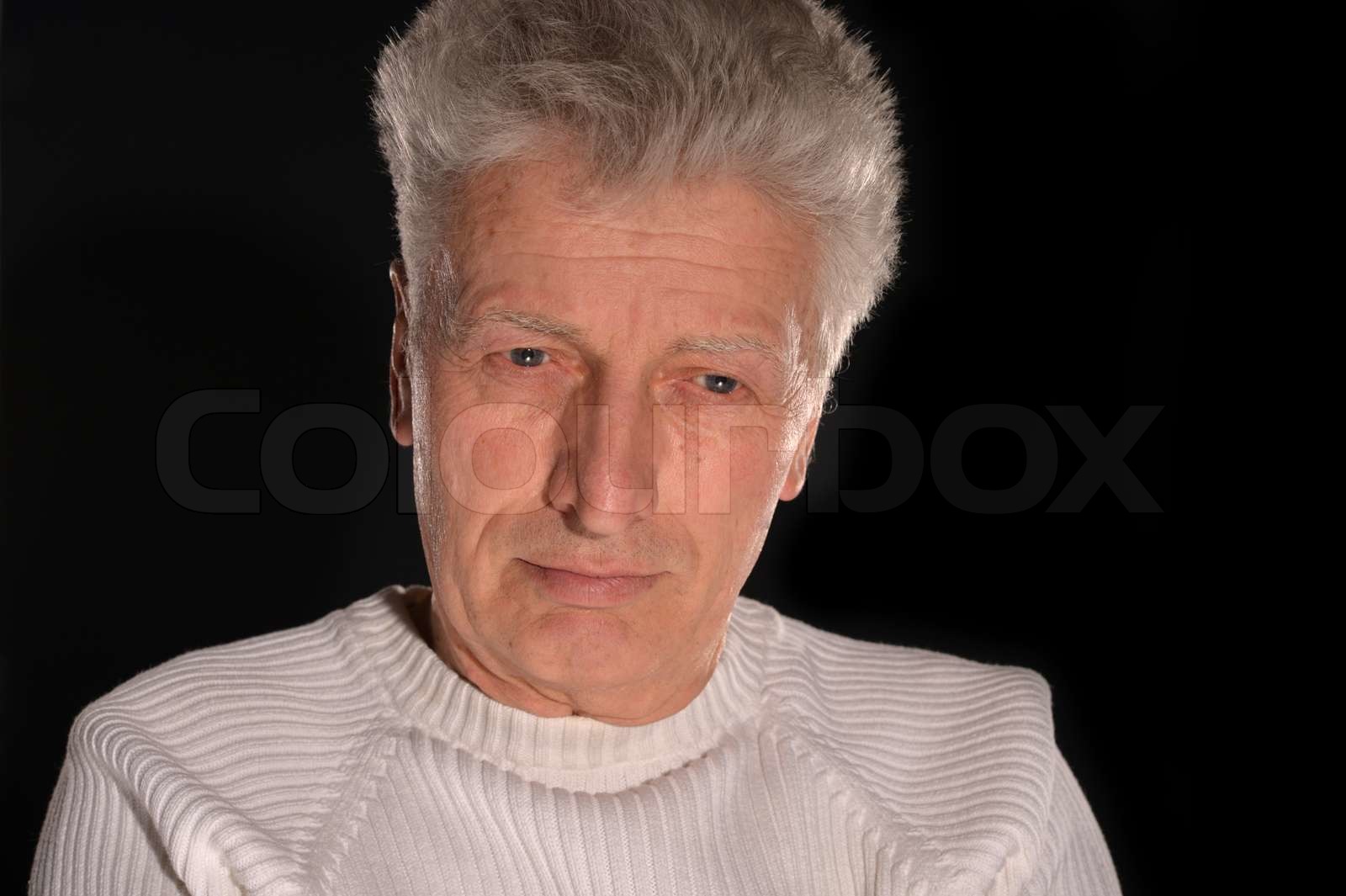 elderly man thinking | Stock image | Colourbox