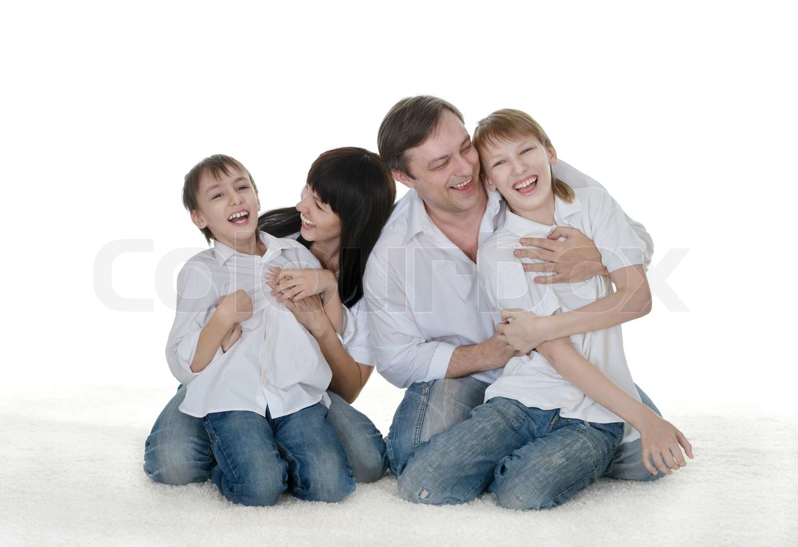 family of four people | Stock image | Colourbox