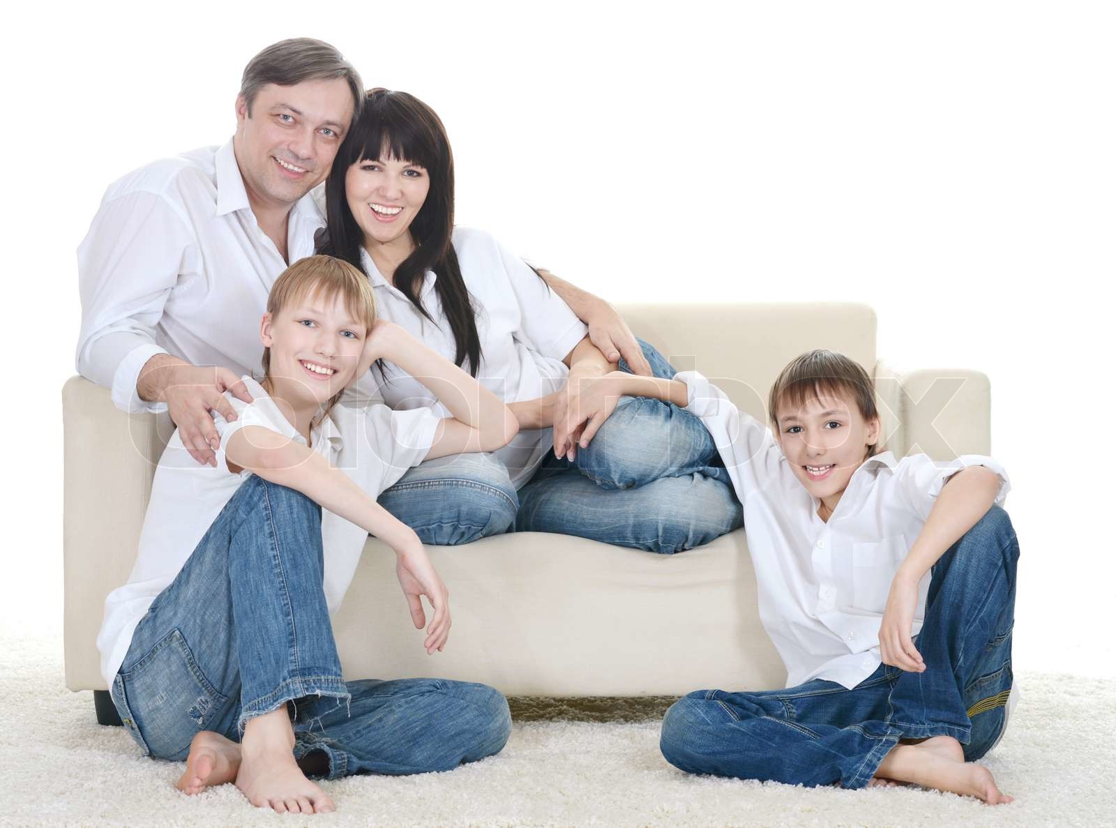 Portrait of the European family | Stock image | Colourbox