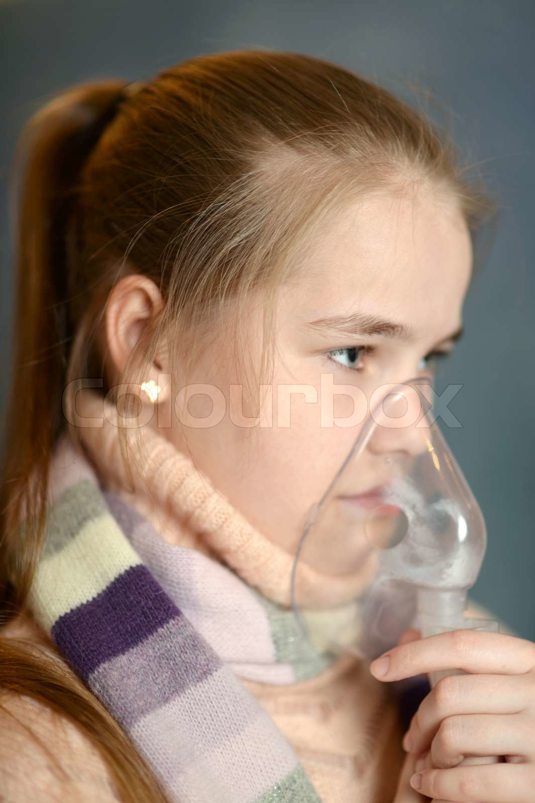 girl fell ill cold | Stock image | Colourbox