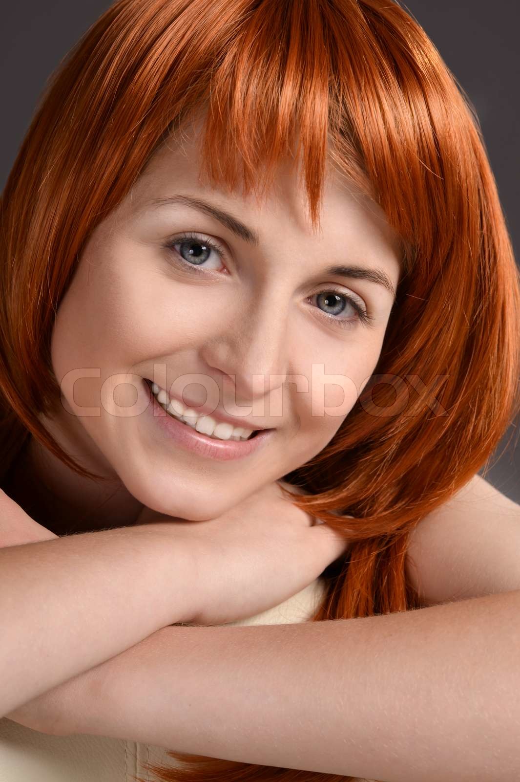 pige med rødt hår | Stock foto | Colourbox