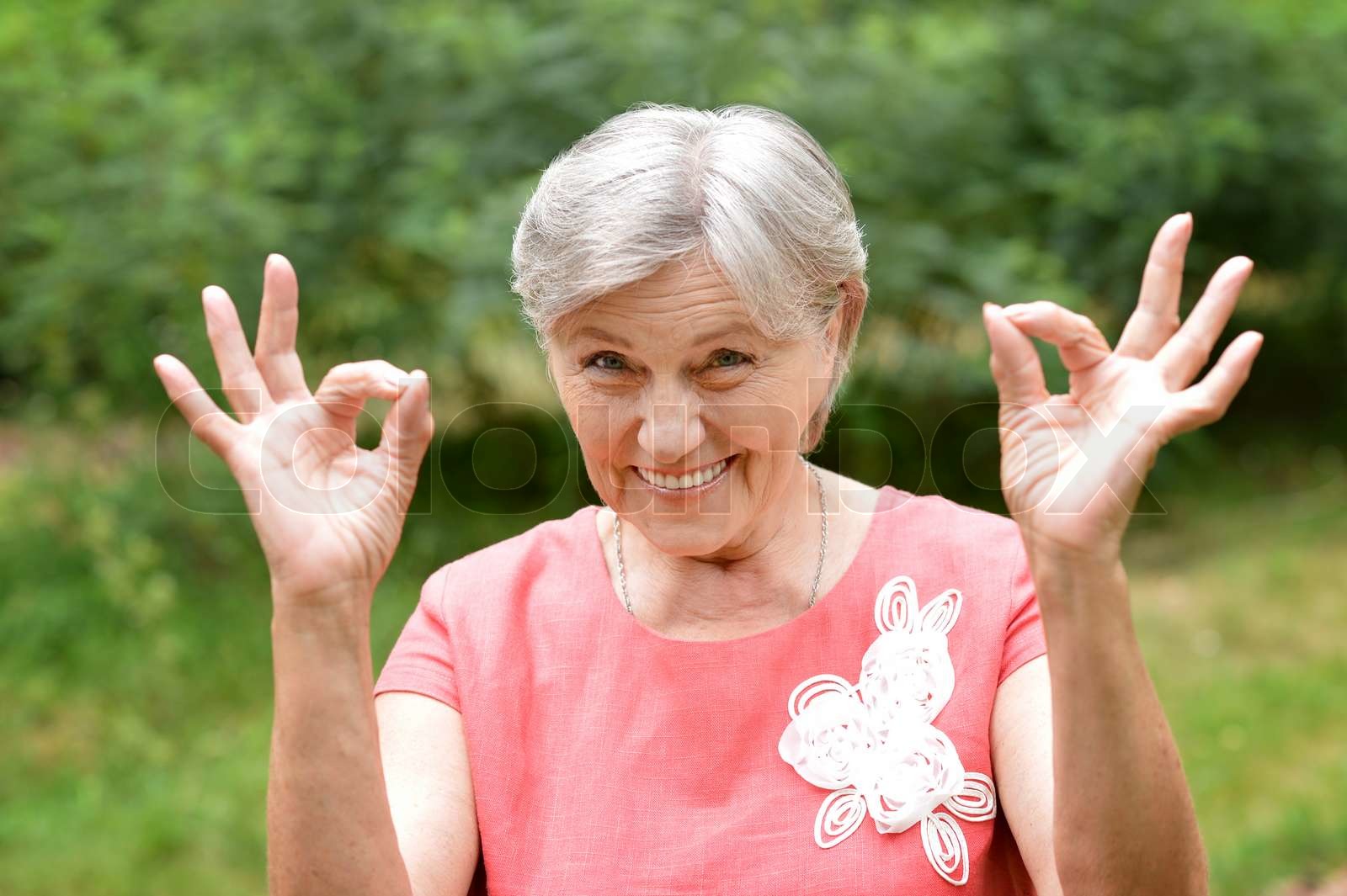 Happy Elderly Woman Stock Image Colourbox Happy Elderly Woman Stock Image Colourbox