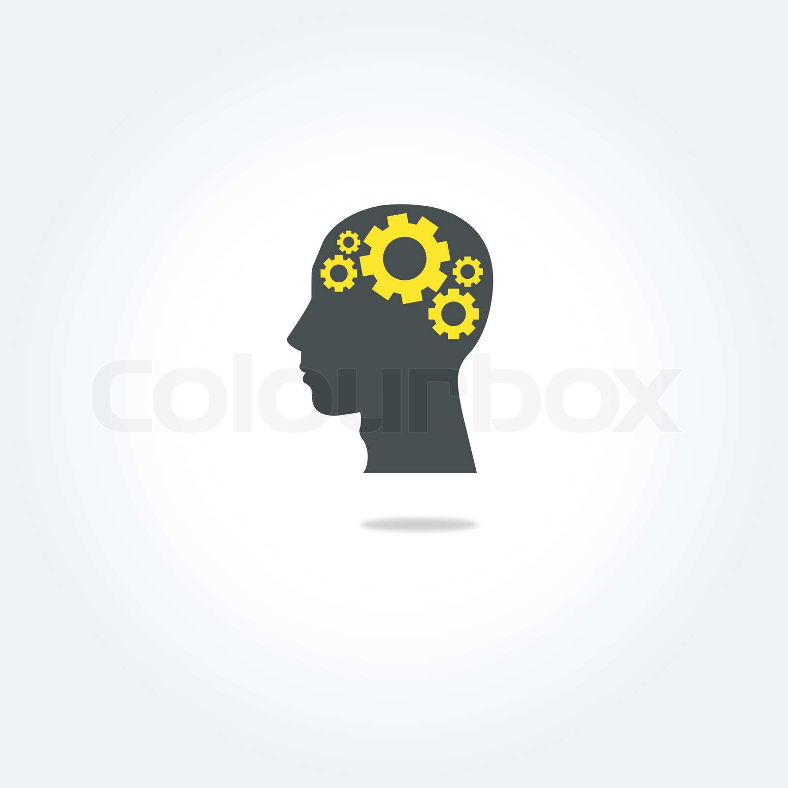 Abstract human head silhouette | Stock vector | Colourbox