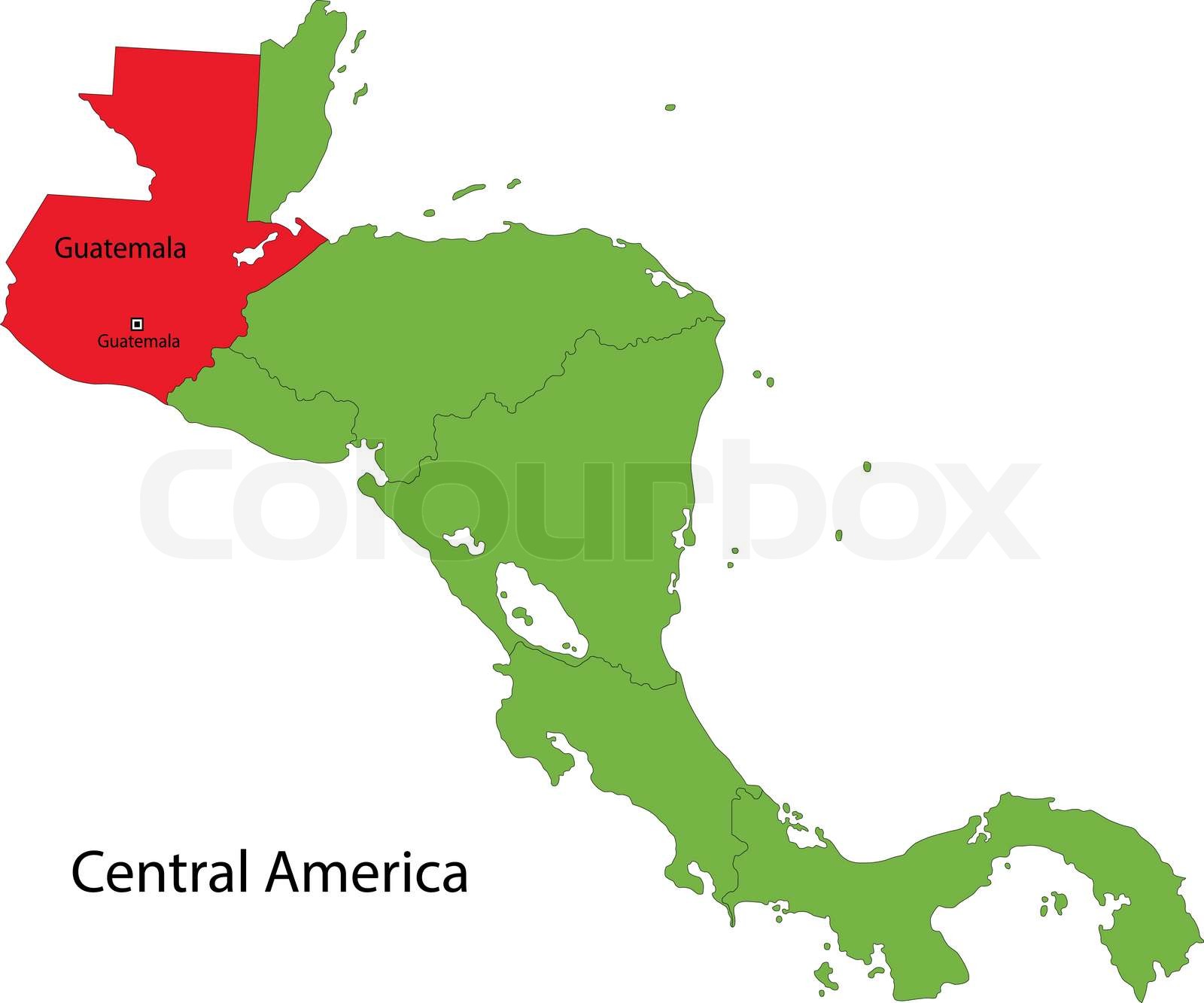 Guatemala map | Stock vector | Colourbox