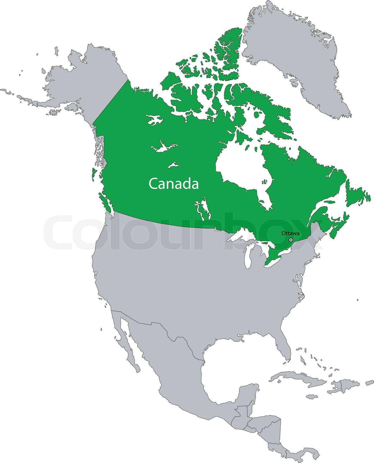 Location of Canada | Stock vector | Colourbox