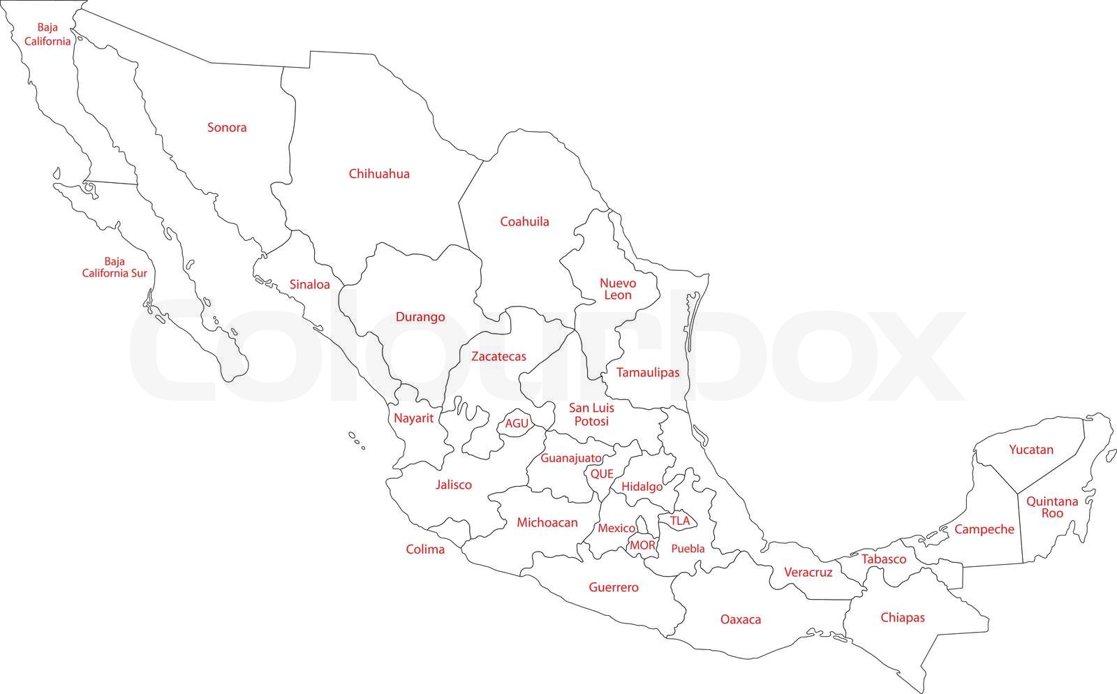 mexico map outline