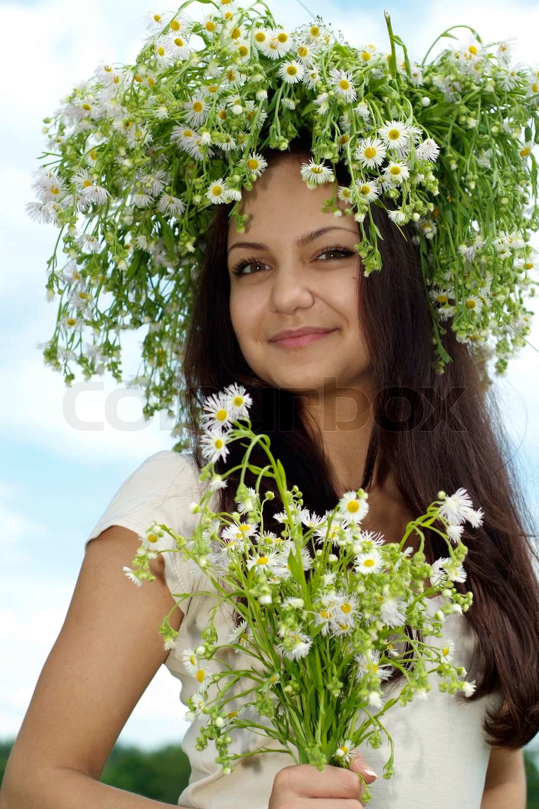 Glad woman with a sweet expression on face | Stock image | Colourbox