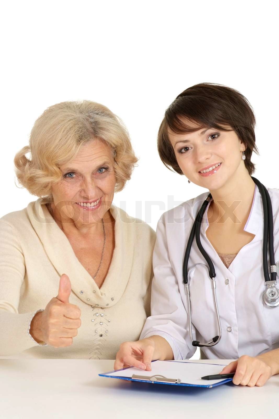 older woman and doctor | Stock image | Colourbox