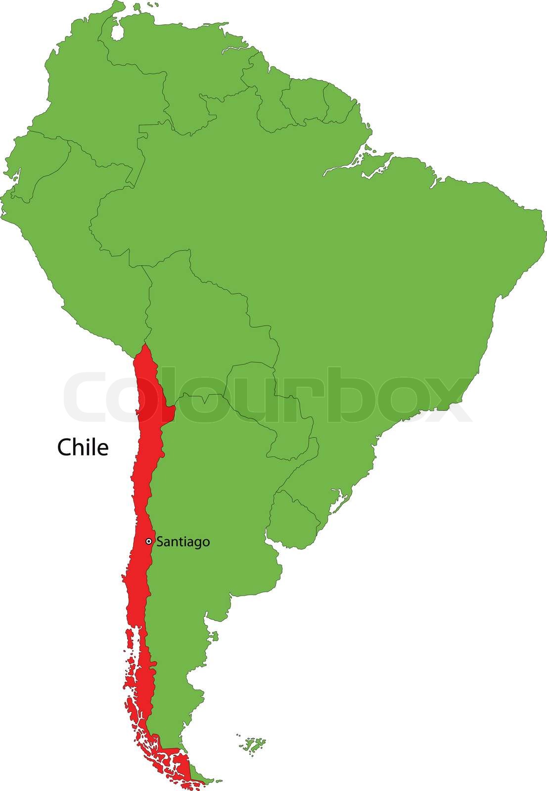 Chile map | Stock vector | Colourbox