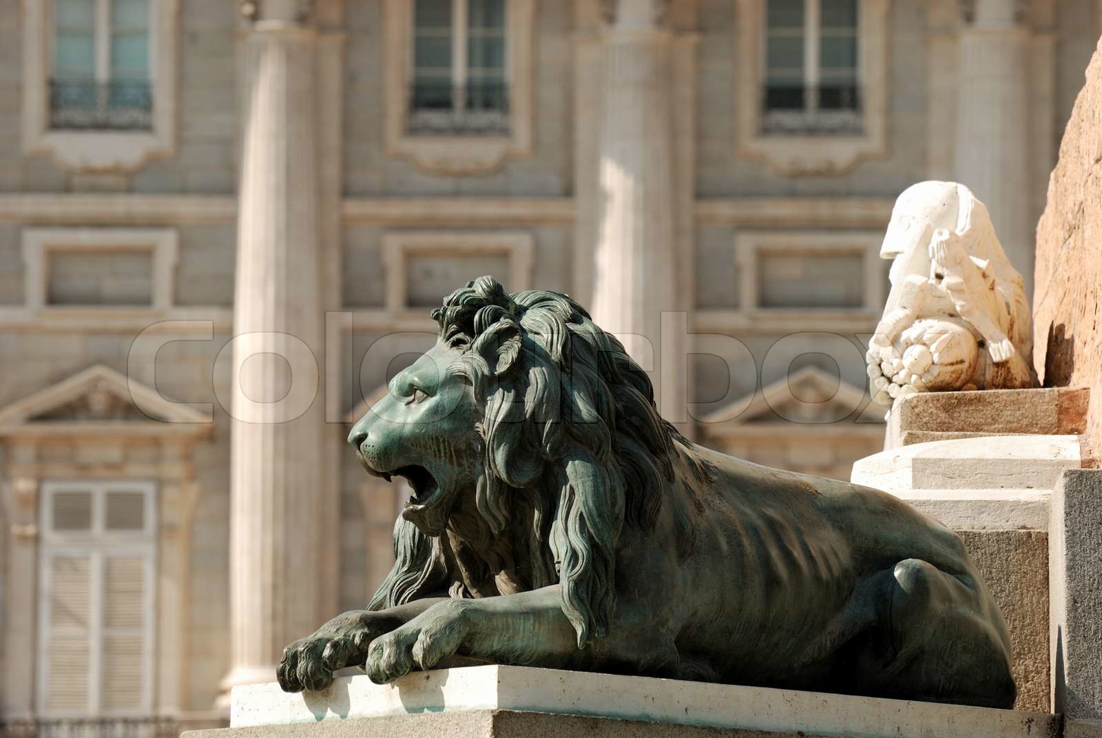 Statue of a Lion in Madrid, Spain | Stock image | Colourbox