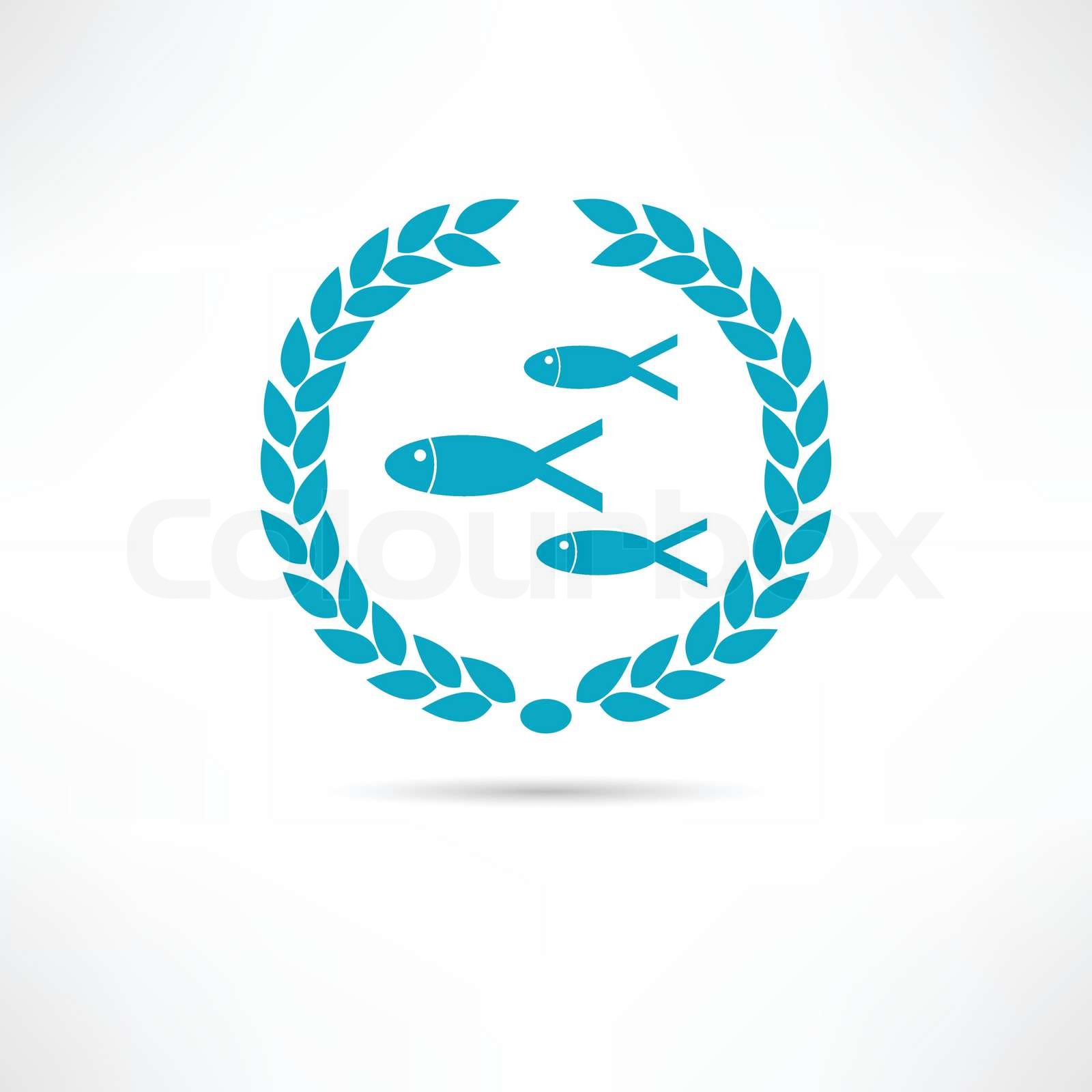 Fisch-Symbol | Stock-Vektor | Colourbox