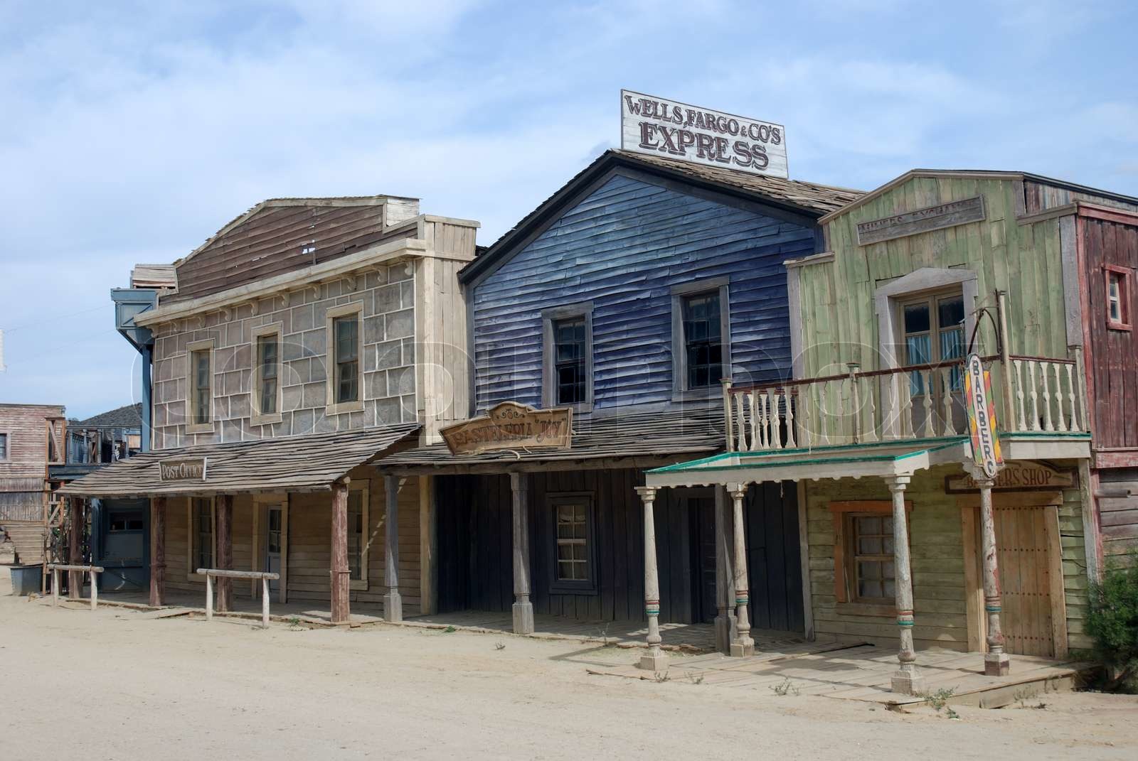 Wooden buildings in old American western town | Stock image | Colourbox