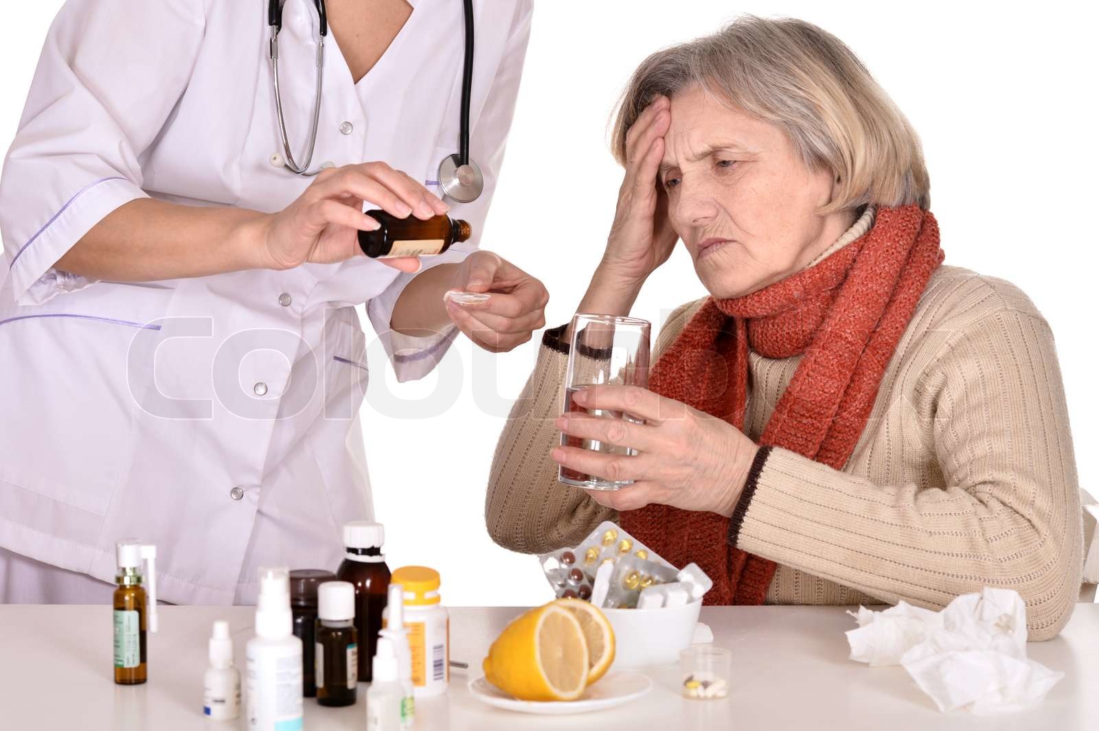 elderly sick woman | Stock image | Colourbox