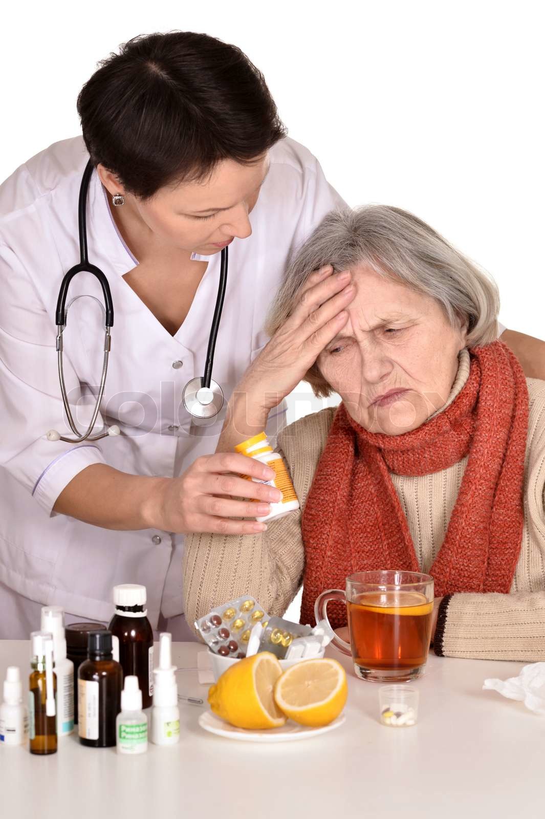 elderly sick woman | Stock image | Colourbox