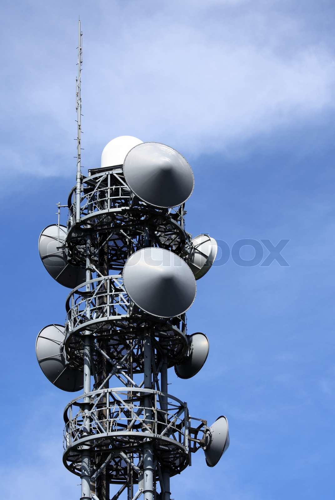 Communication tower with antennas | Stock image | Colourbox