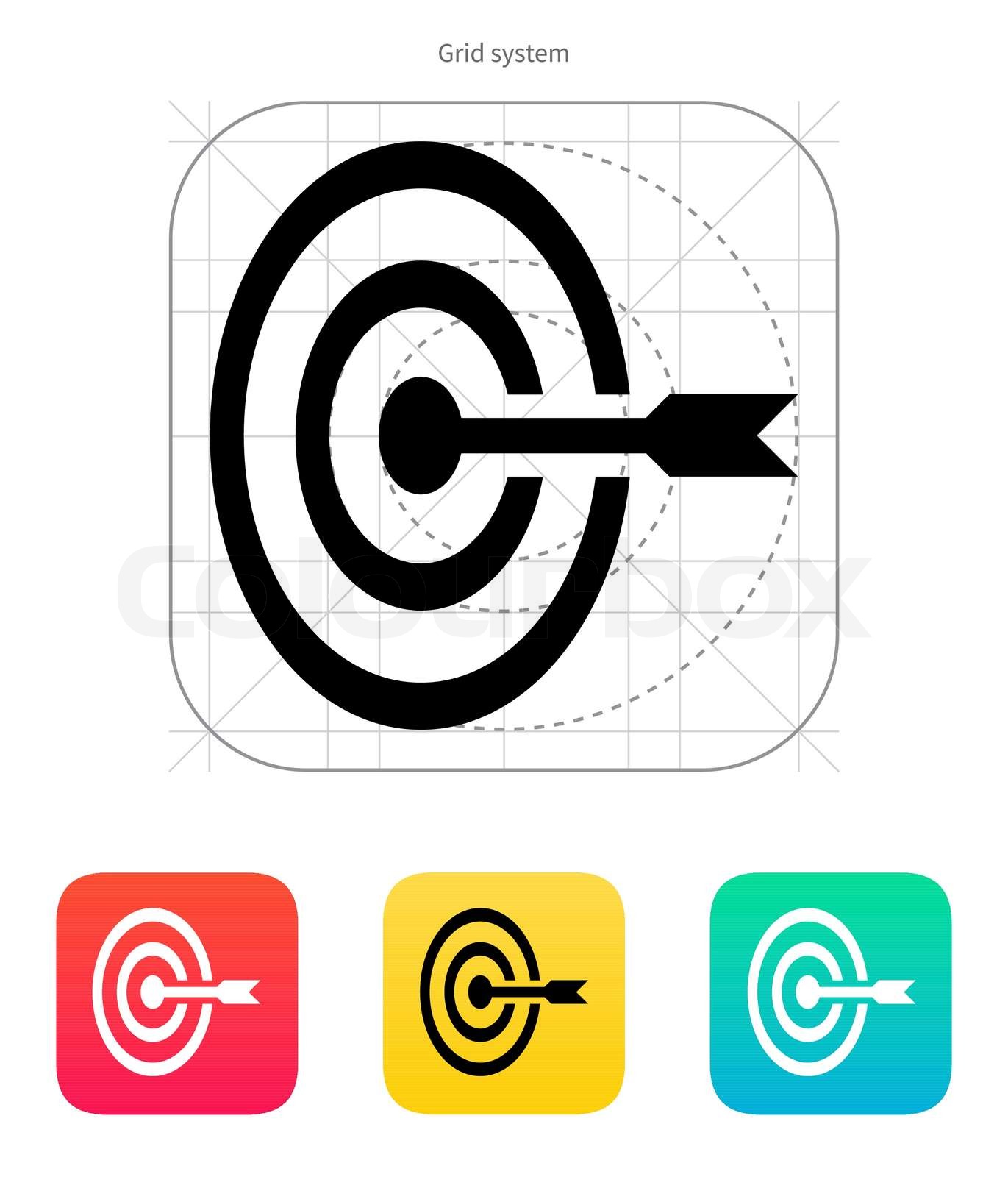 Ziel icon | Stock-Vektor | Colourbox