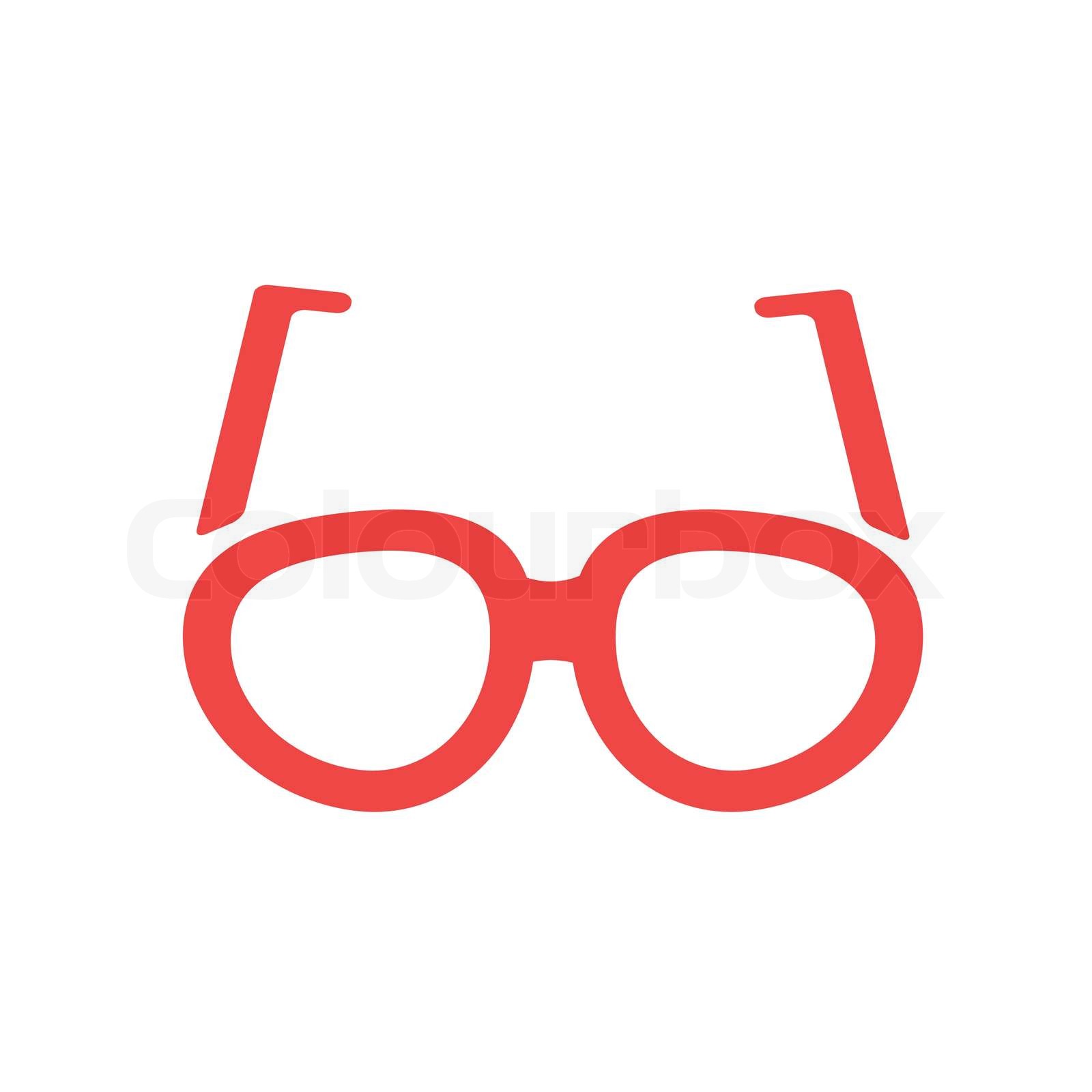 Spectacles icon in red | Stock vector | Colourbox
