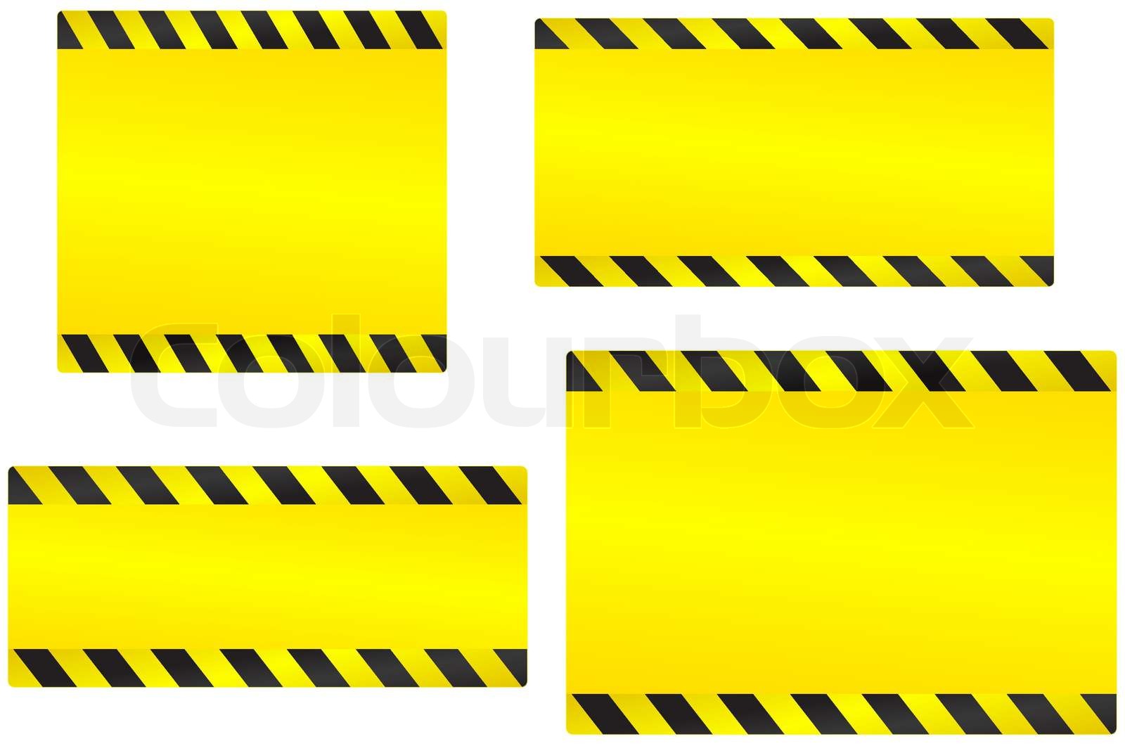 set of yellow construction backgrounds | Stock vector | Colourbox