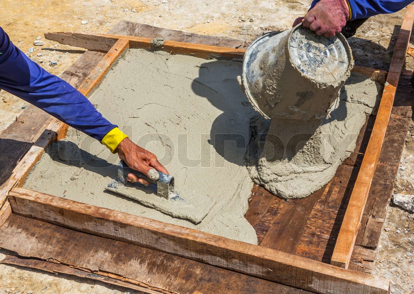 Cement slab cast | Stock image | Colourbox