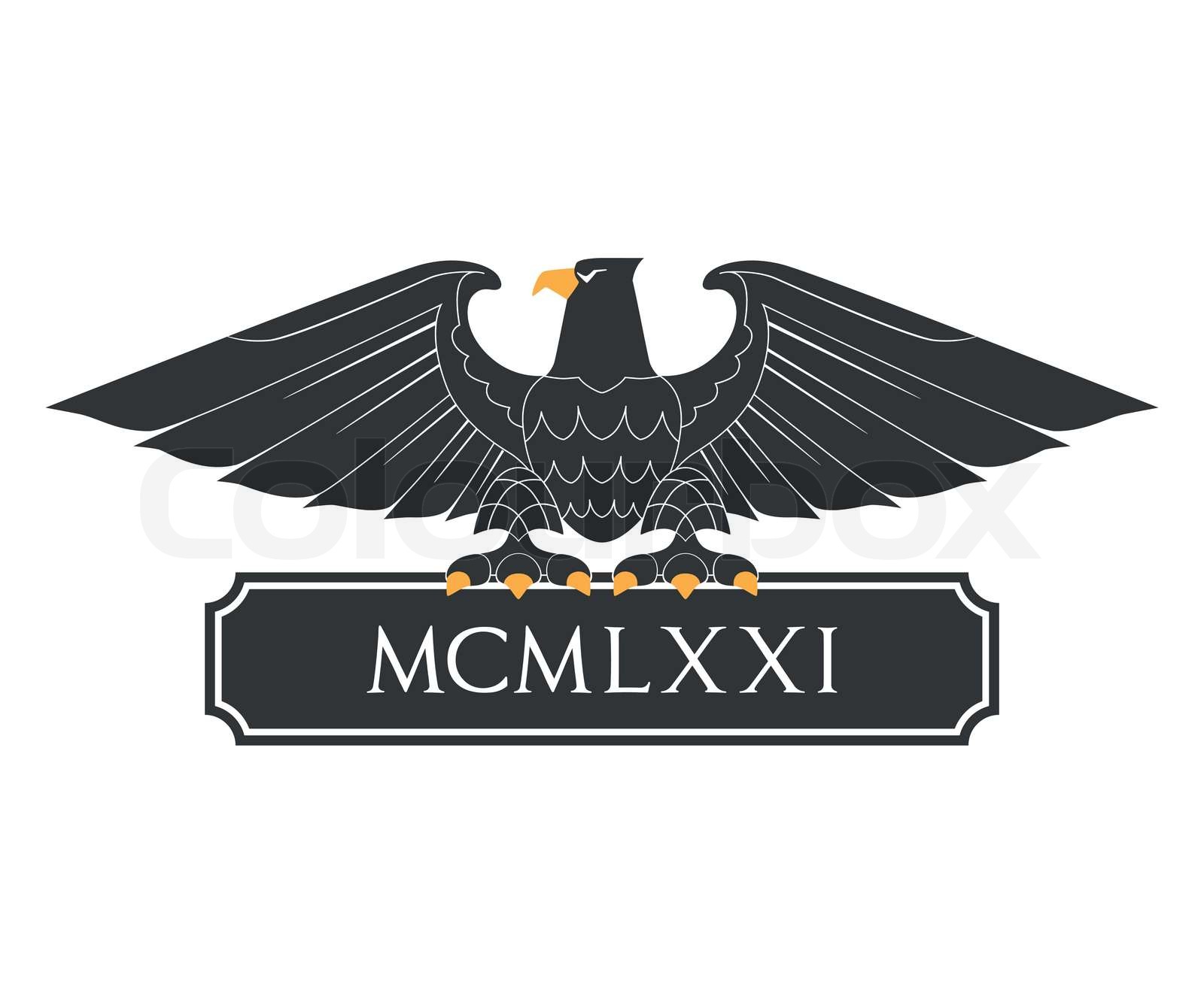 heraldische Adler mit Namensschild | Stock-Vektor | Colourbox