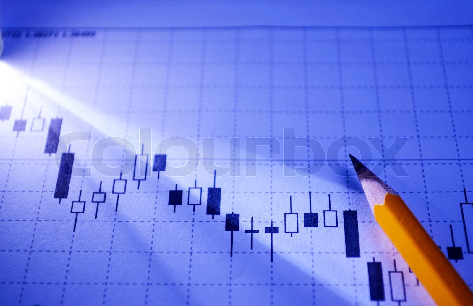 Fluctuating graph for data analysis | Stock image | Colourbox