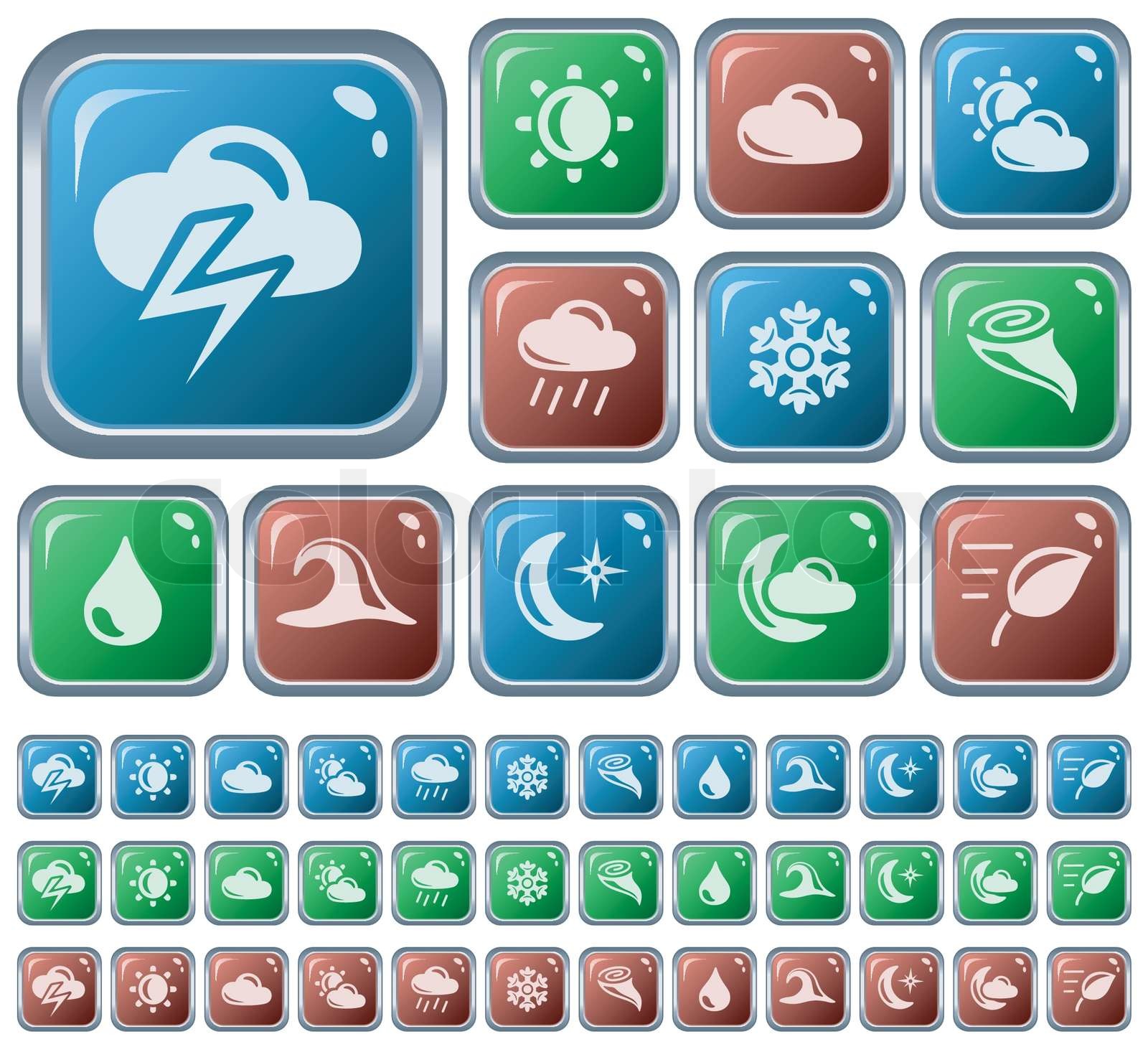 Weather buttons | Stock vector | Colourbox